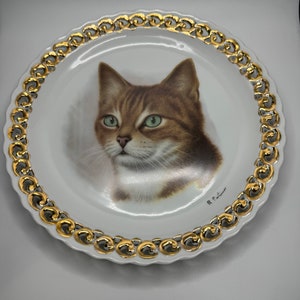 Vintage Cat Collectible Plate - Artist Signed - Gift for Cat Lover ...