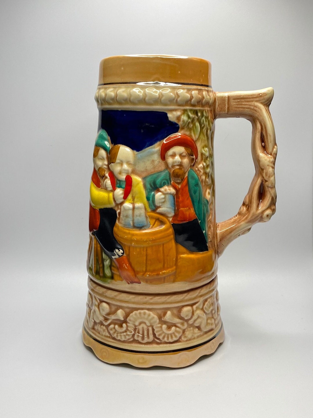 Vintage Japan HIMARK Lusterware Stein Working Music Box Vintage Barware ...