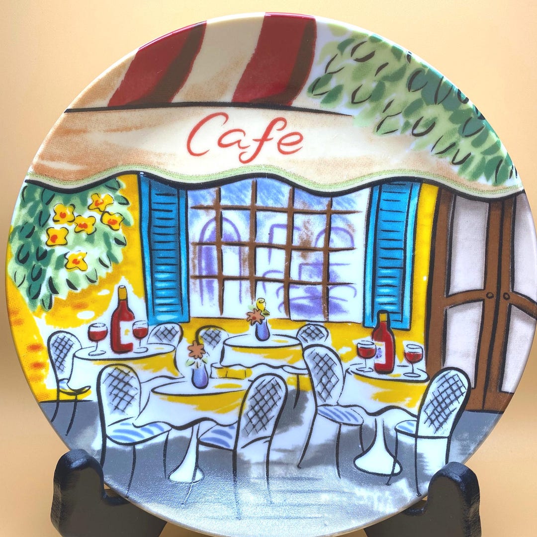 Vintage Avon China Plates, French Cafe, French Bakery, Salad or Dessert ...