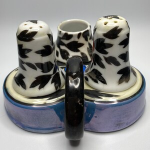 Vintage Japan Condiment Set - Art Deco Condiment Set - Lusterware Japan ...