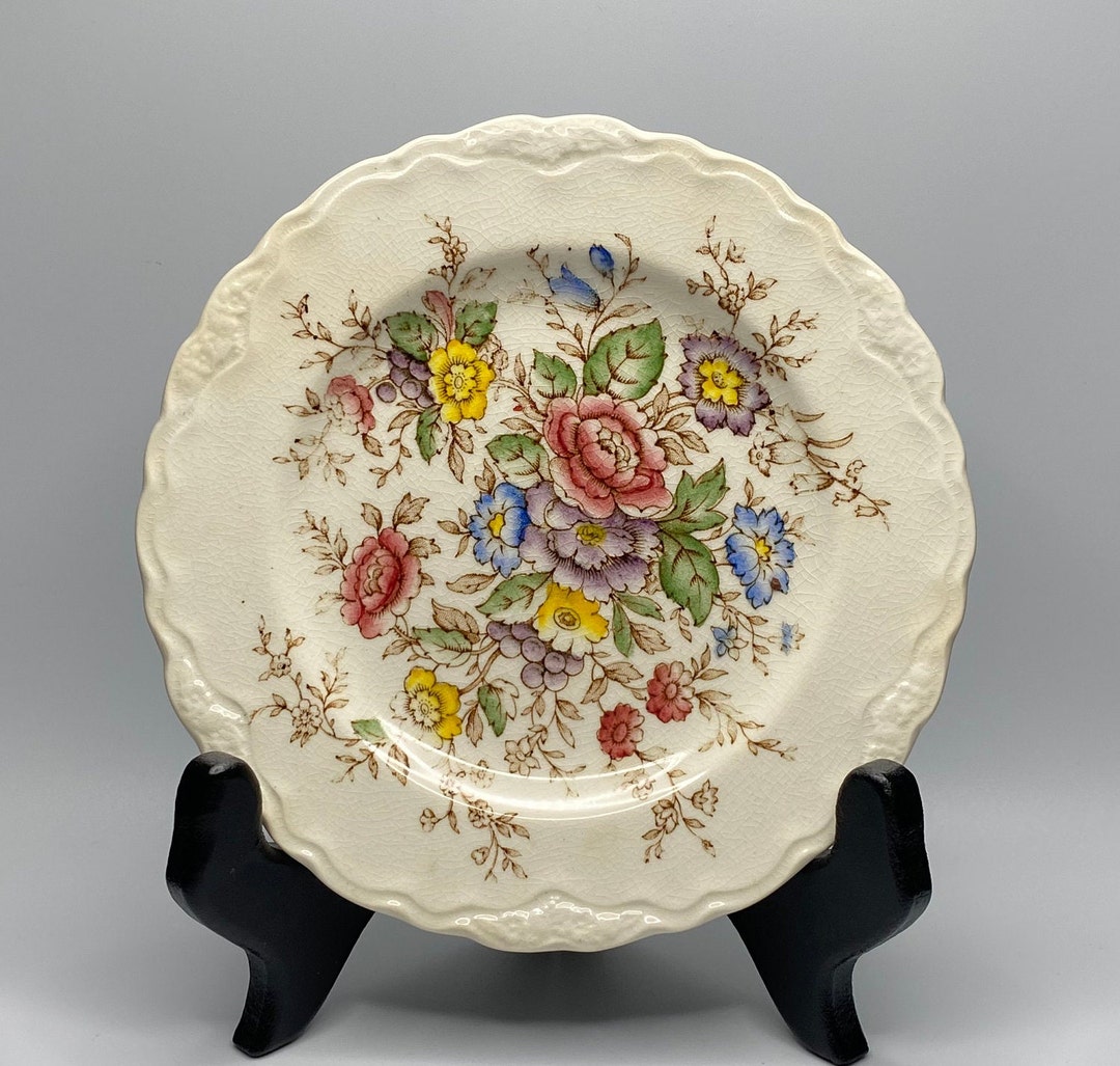 Vintage Crown Ducal Ware 6 Dessert Plates - Wilmslow Pattern Dessert ...