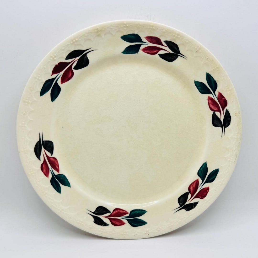 Vintage Blue Ridge Pottery Leaf Pattern Plate - Rustic Farmhouse Decor ...