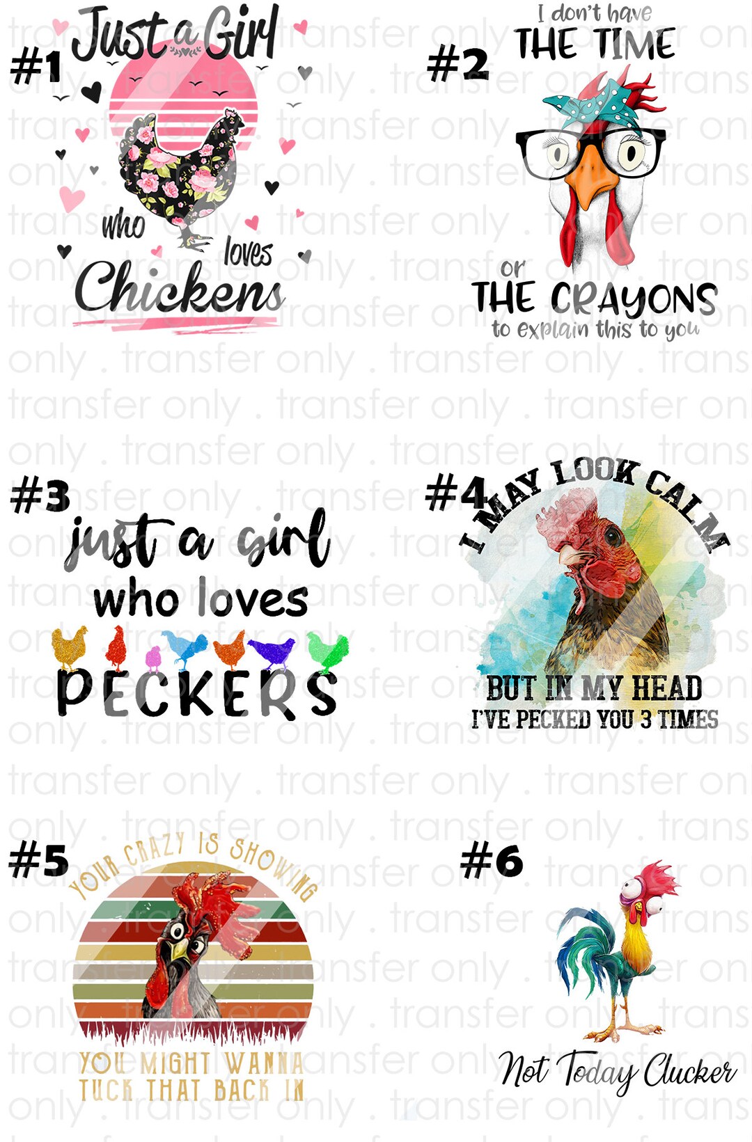 Rooster/chicken Waterslide Decals - Etsy