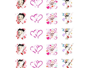 Betty Boop Nail Art Decals Waterslide Nail Decals Design - Etsy