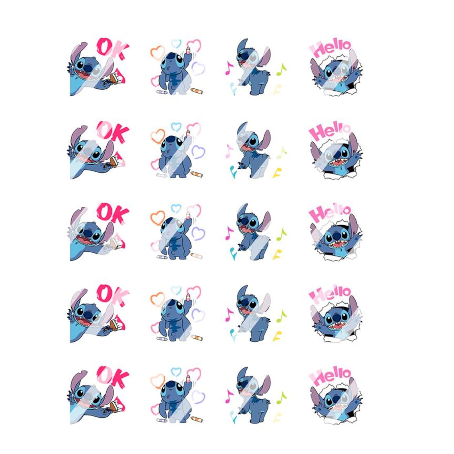 Cartoon Stitch Nail Art Decals - Waterslide Nail Decals - Etsy