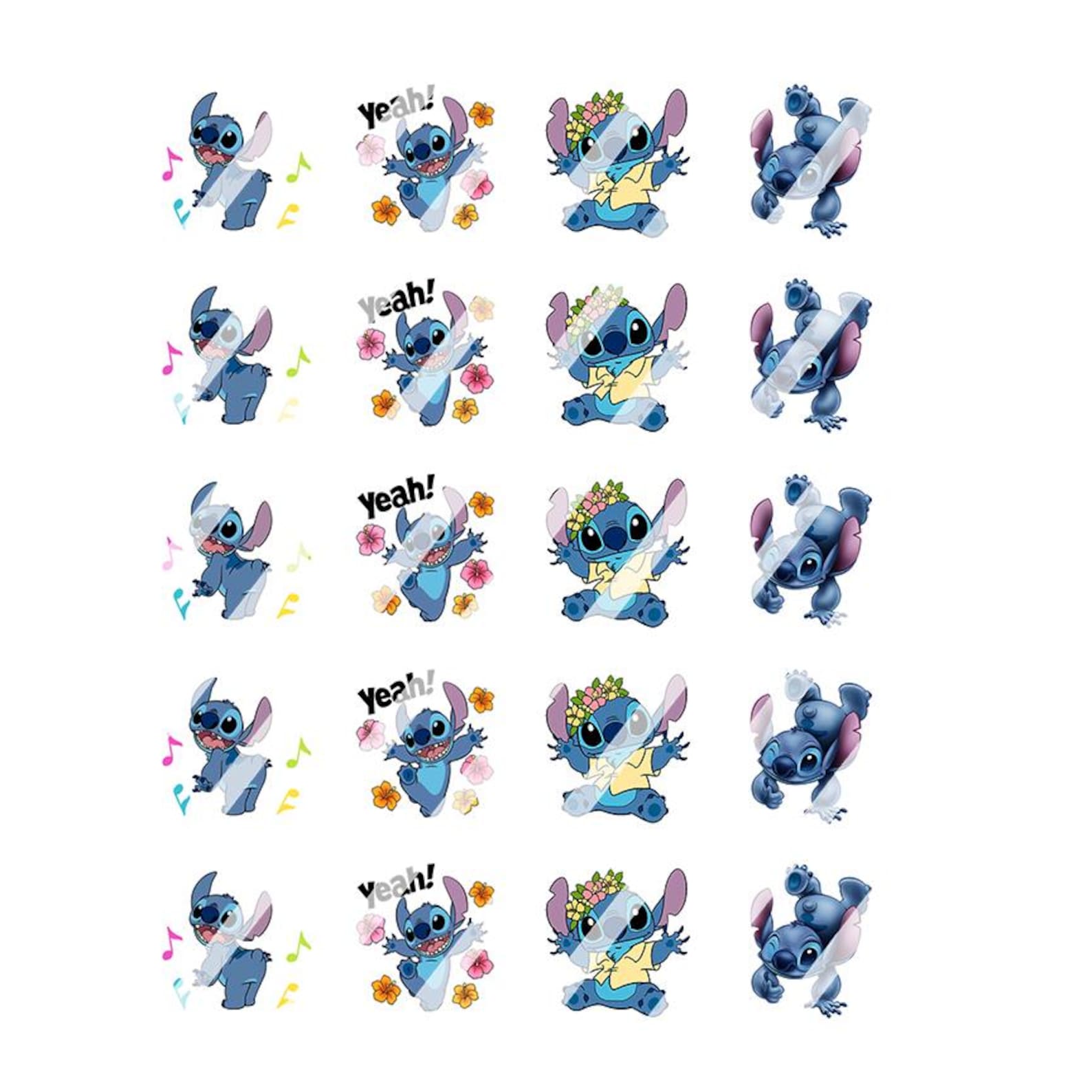 Cartoon Stitch Nail Art Decals - Waterslide Nail Decals - Etsy