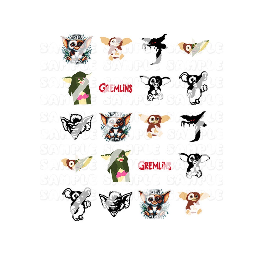 Gremlin Gizmo Nail Art Decals Waterslide Nail Decals - Etsy