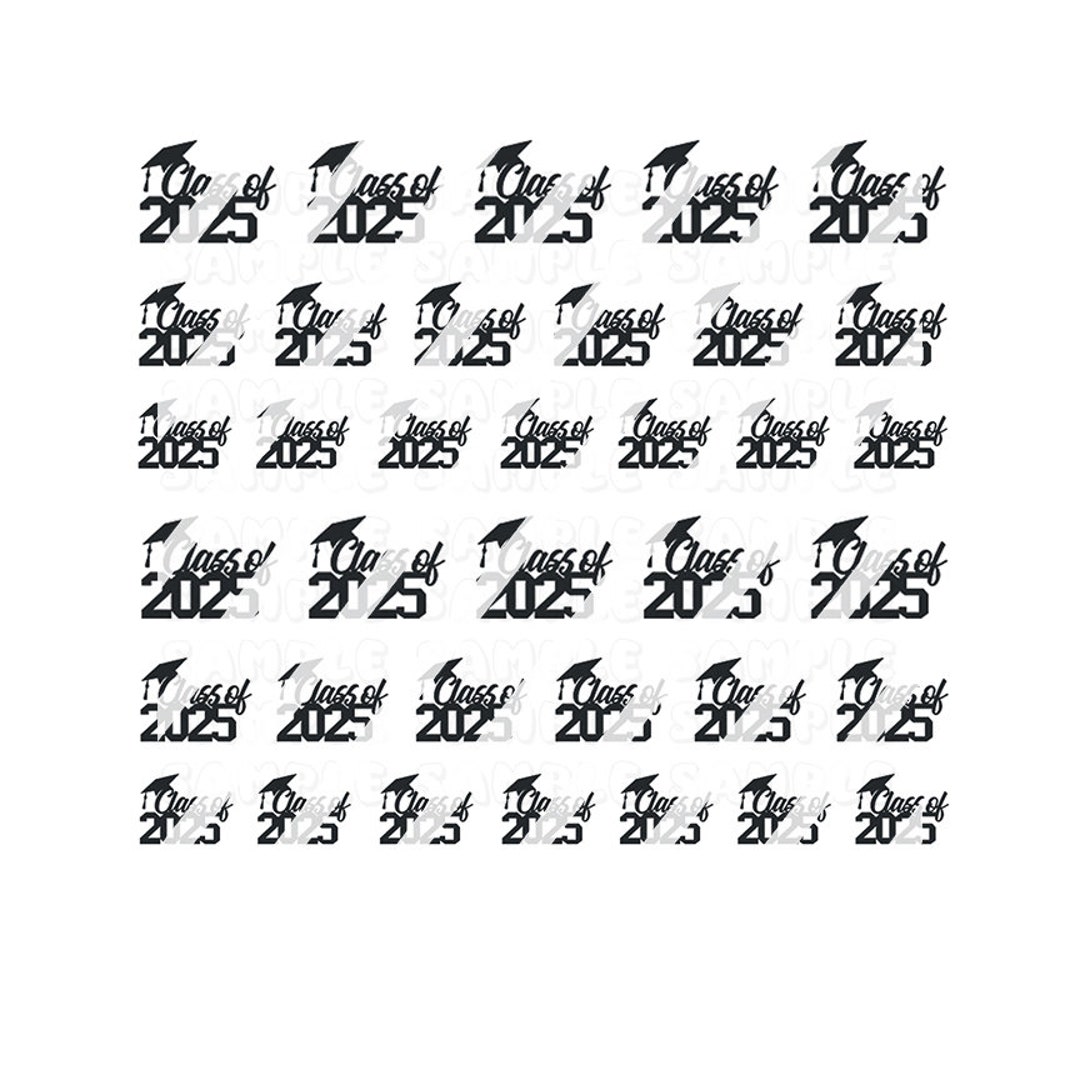 Class of 2025 Graduation - Waterslide Nail Decals - Etsy