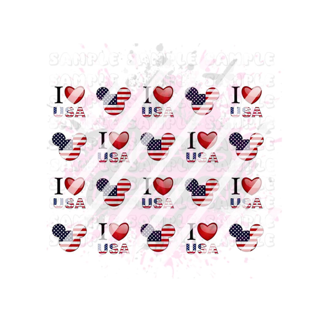 Fourth of July, USA Flag Heart, Patriotic, July 4th, I Heart USA, Nail ...
