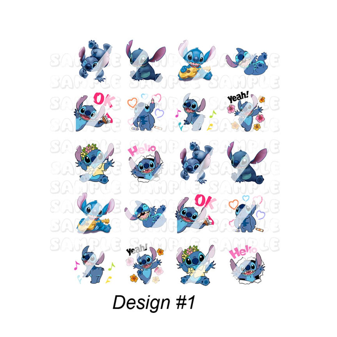 Lilo and Stitch Nail Art Decals Waterslide Nail Decals - Etsy