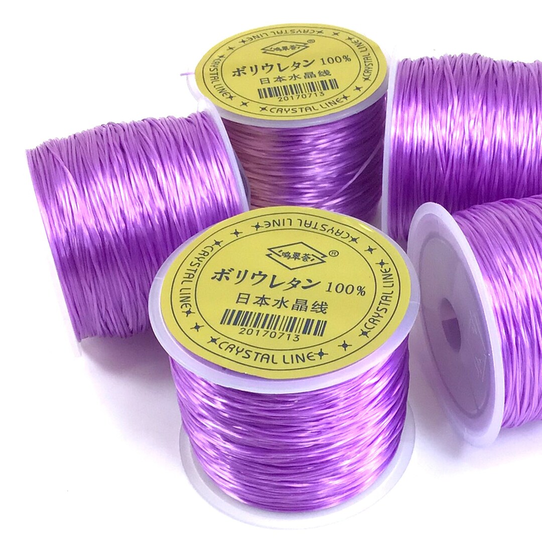 High Quality 0.5mm Purple Elastic Cord – Japanese Crystal Thread String ...