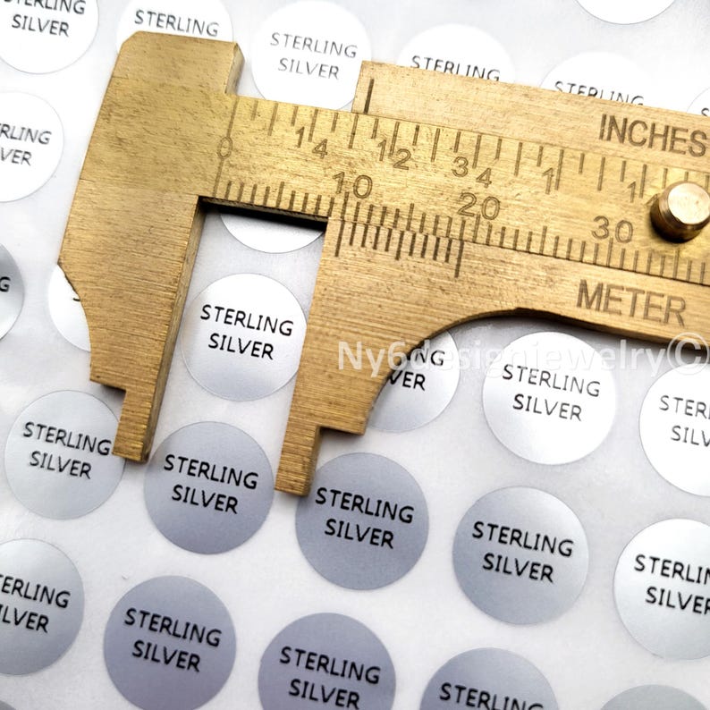 300 Pcs “STERLING SILVER” Adhesive Labels – 10mm Round Stickers for ...