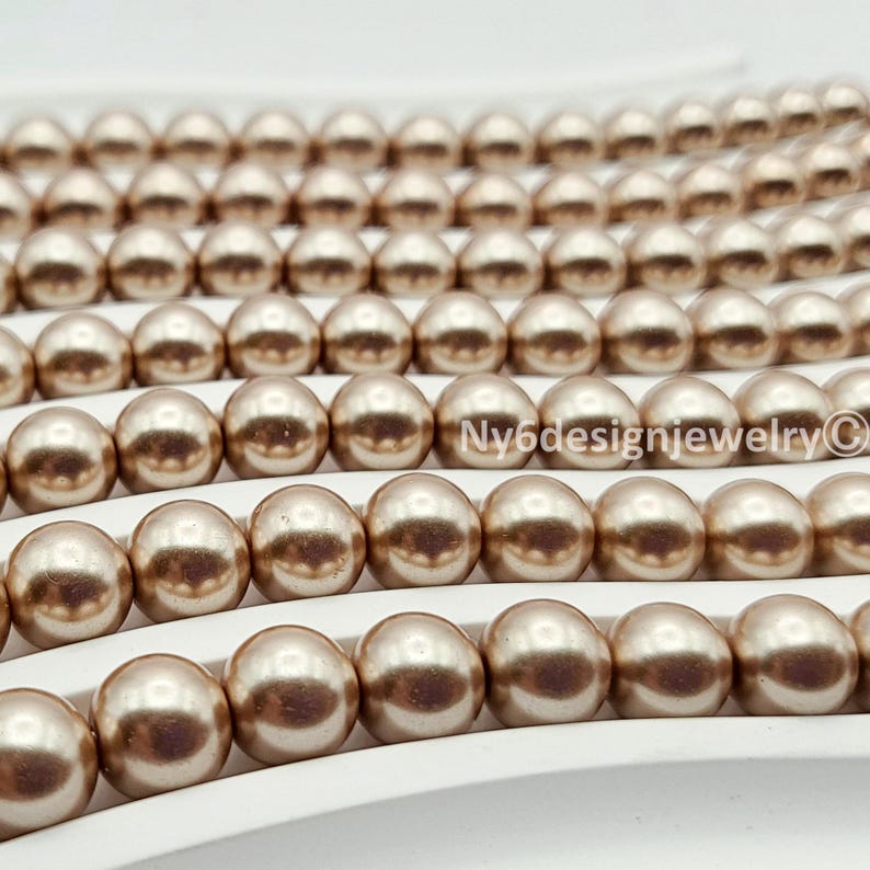 Cocoa Brown Glass Pearl Beads 8mm 15" Strand #5 - Etsy