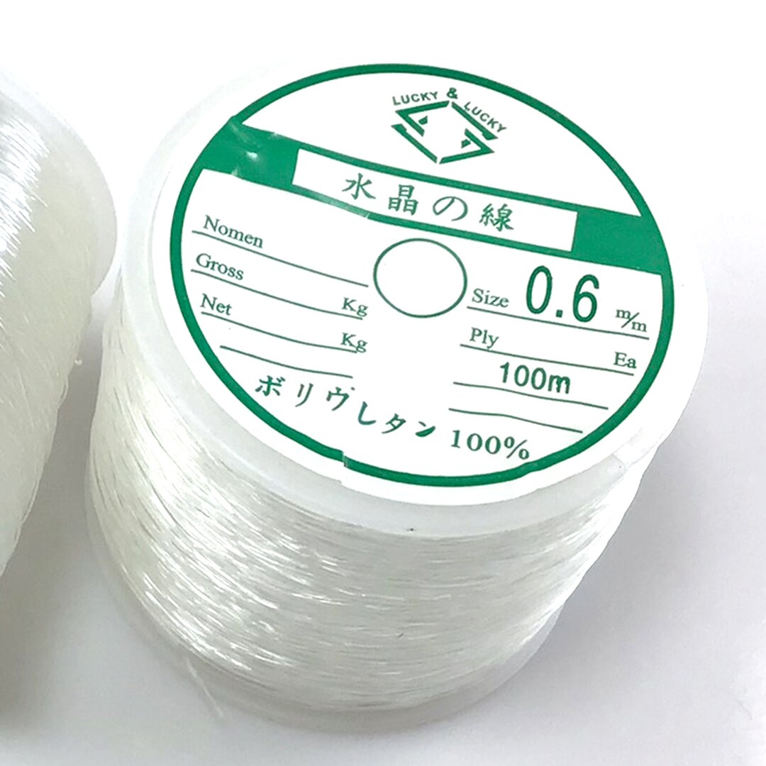 0.6mm Clear Elastic Cord String Crystal Transparent Elastic Thread for ...
