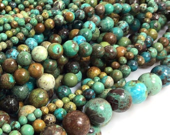 AAA Genuine Natural Peruvian Turquoise 6mm 8mm 10mm Round - Etsy