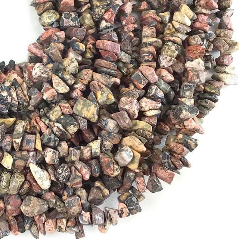 Natural Leopard Skin Jasper Beads | Jasper Chips Bead | 7mm-10mm ...