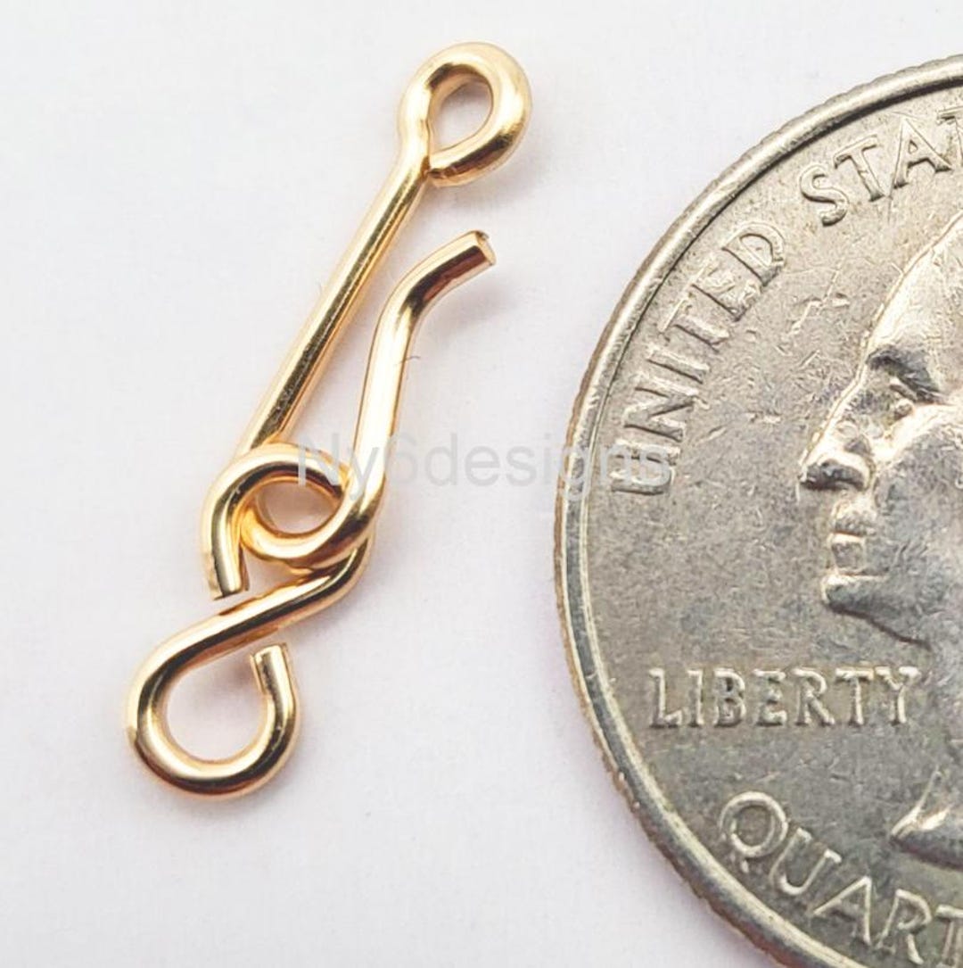 14k Gold Filled Hook and Eye Clasp Set 18 Gauge - Etsy