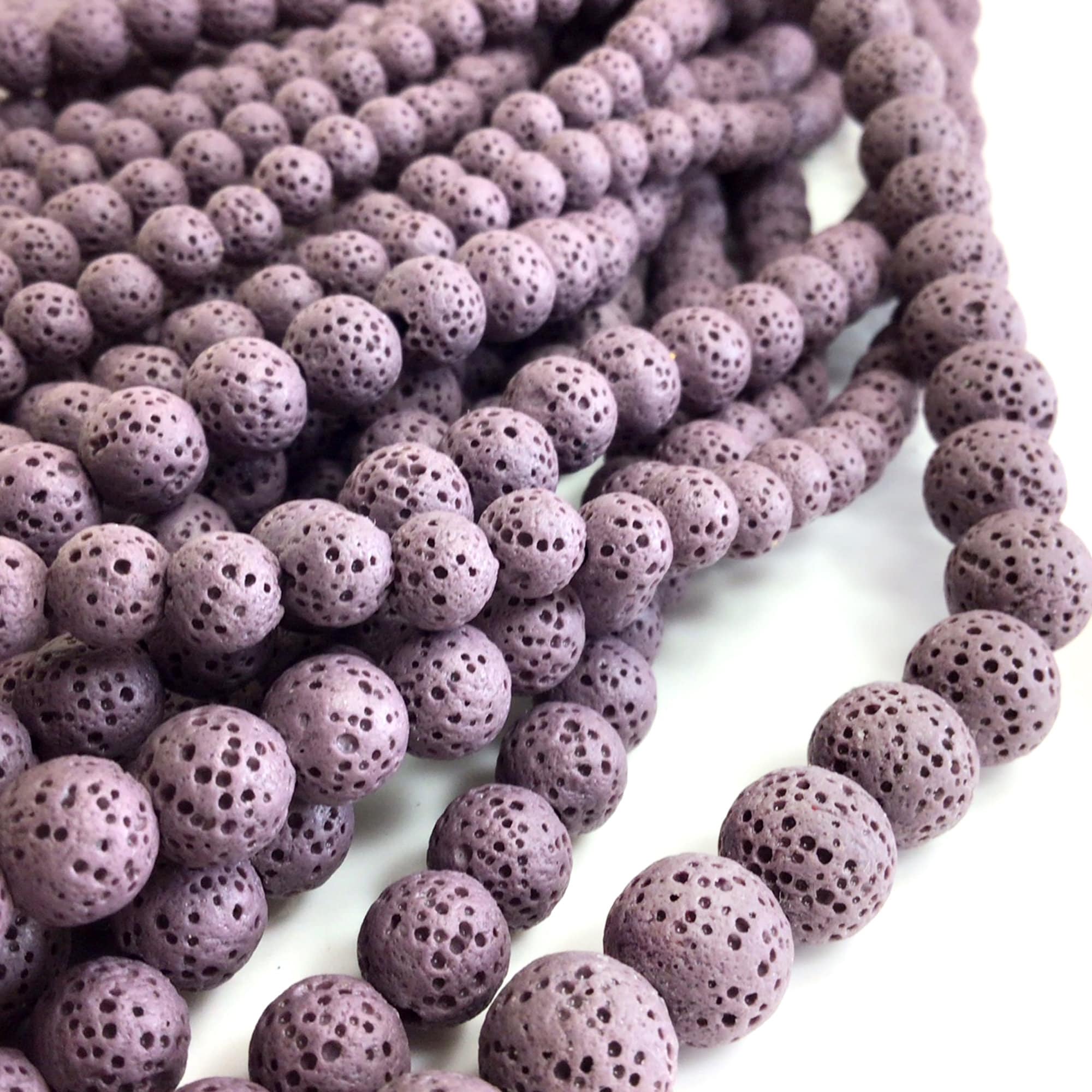 Purple Lava Stone Natural Lava Bead Rocks Diffuser Oil Round - Etsy