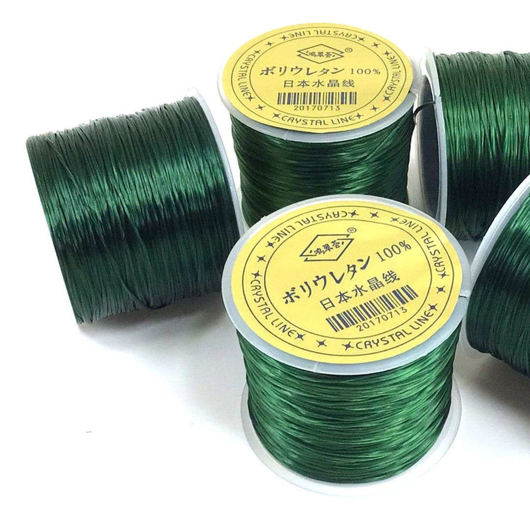 0.5mm Green Elastic Cord – Crystal String 45m/150ft Spool - Etsy