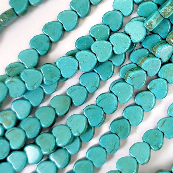 Heart Turquoise Bead - Etsy