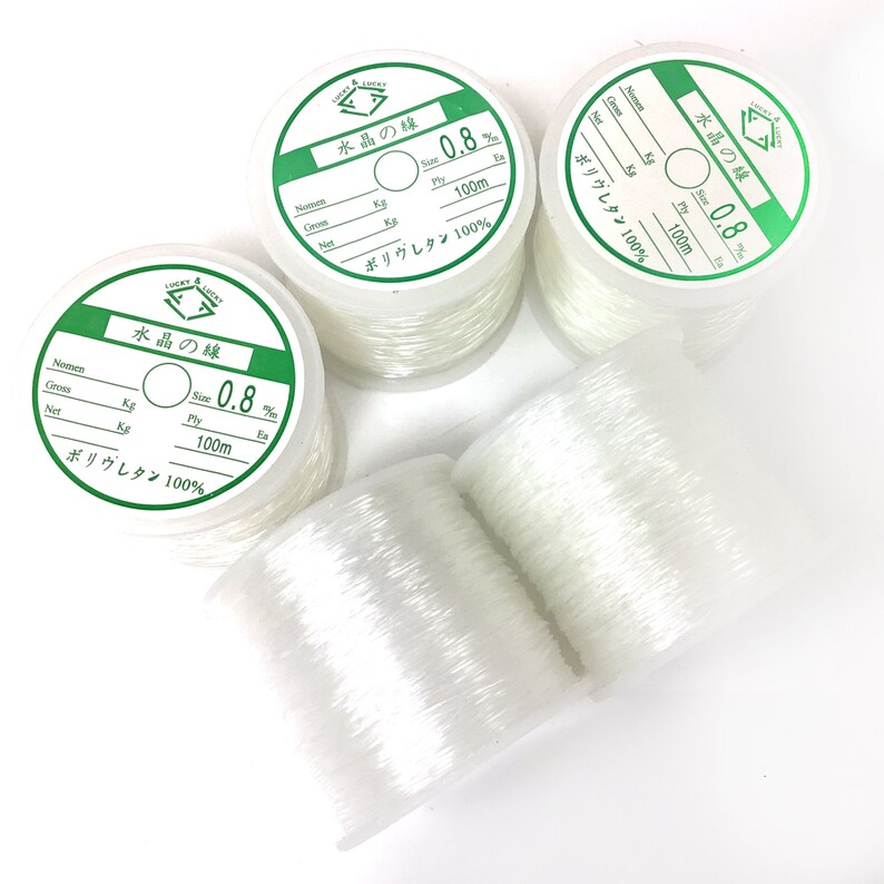 0.8mm Elastic Cord String Crystal Transparent Elastic Thread for ...