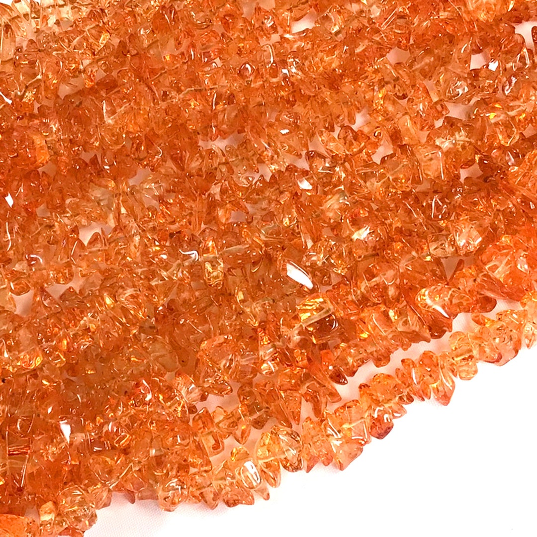 Orange Crystal Glass Chips Bead Peach Glass Chips 7mm-10mm - Etsy