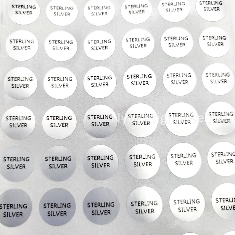 Sterling Silver Labels - 300 Round Jewelry Stickers 10mm - Etsy