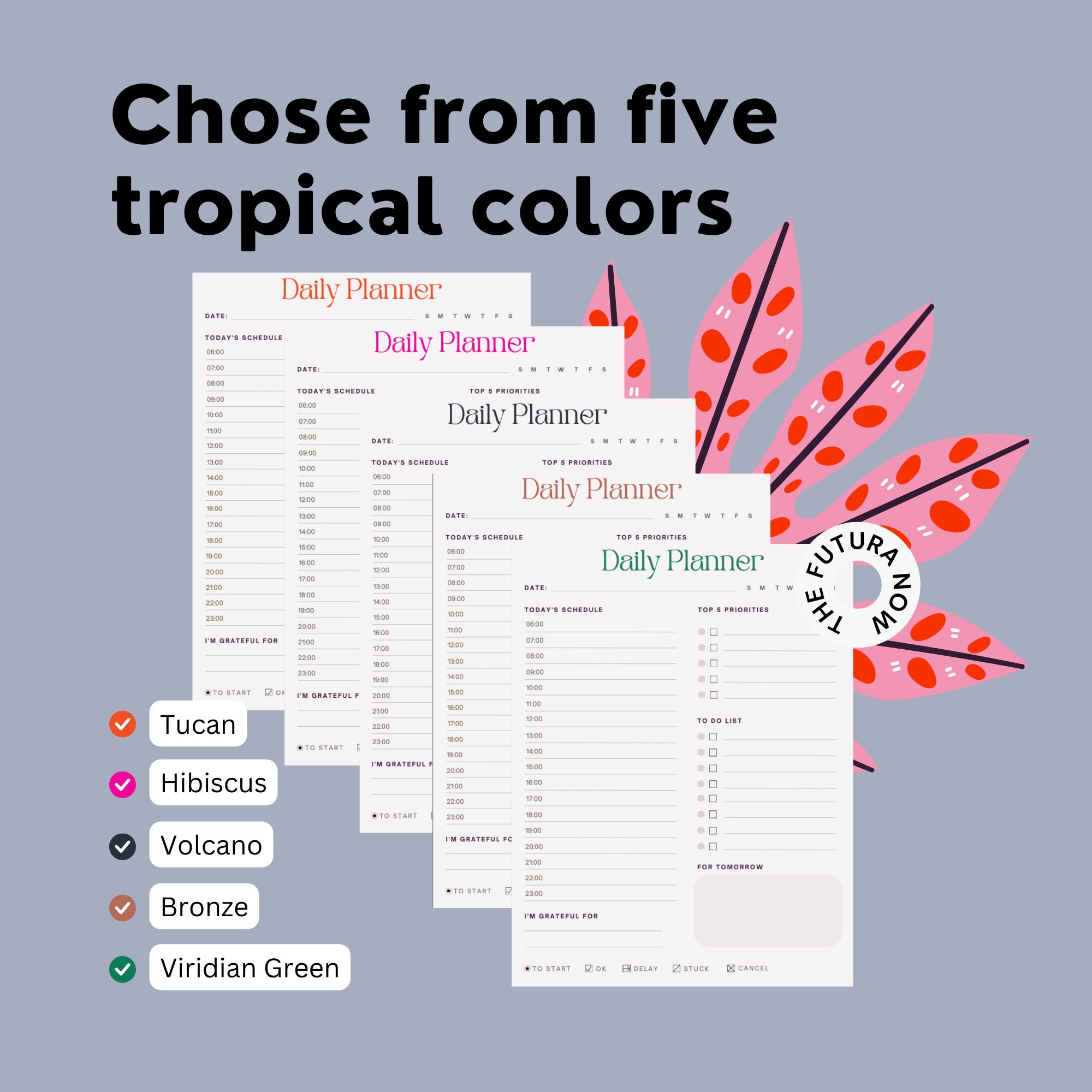 Printable Digital Daily Planner PDF Templates | Editable Daily Schedule ...