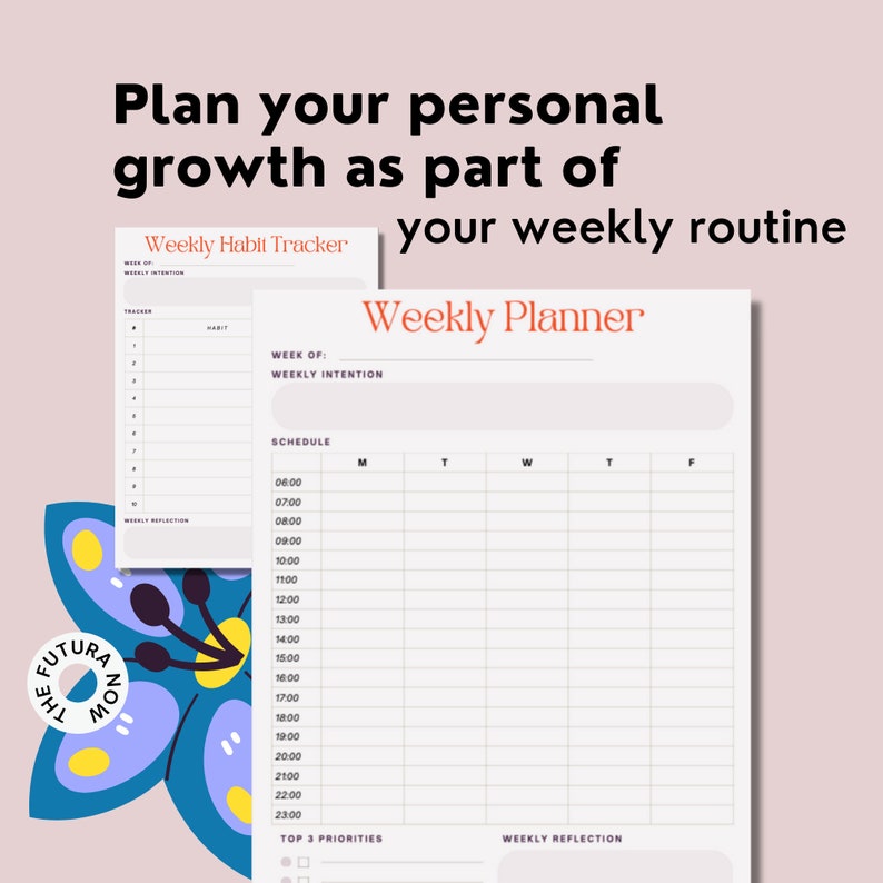 Printable Digital Weekly Habit Tracker PDF Templates | Editable Weekly ...