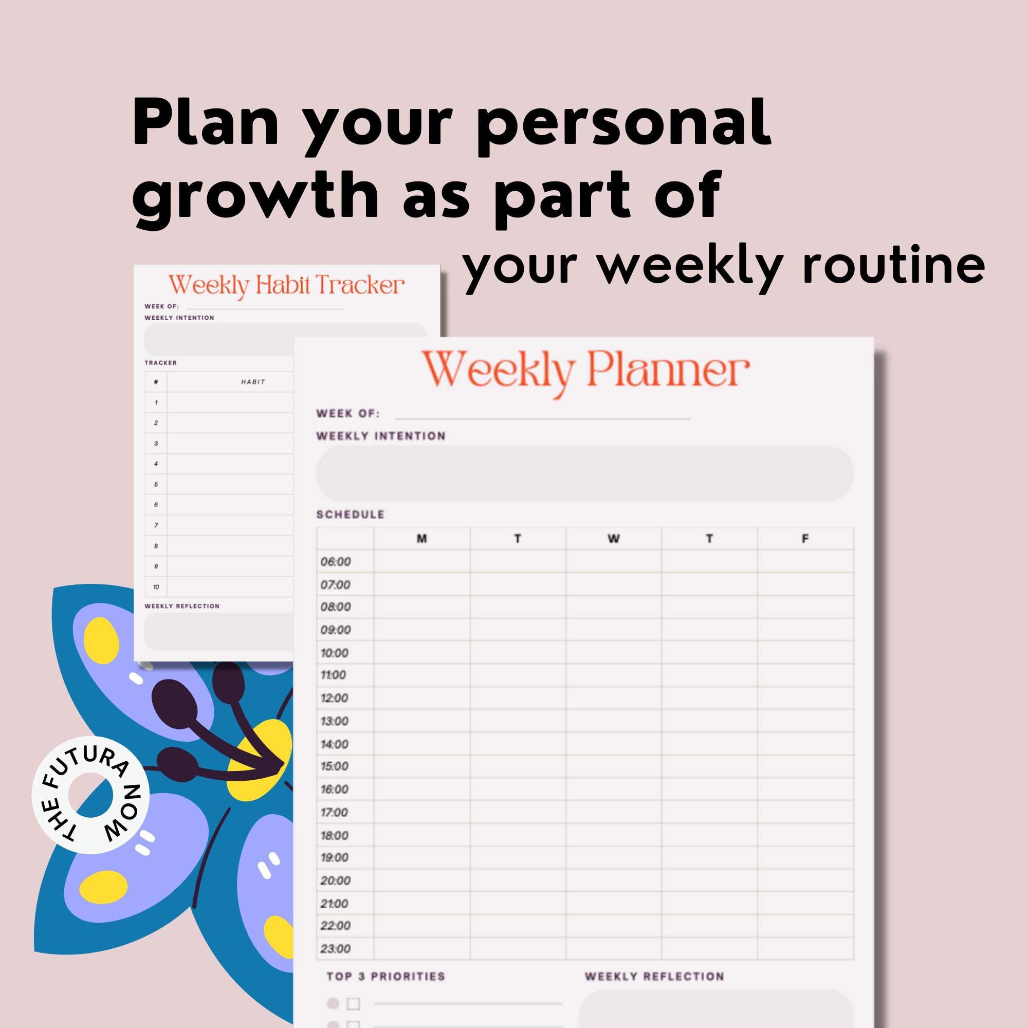 Printable Digital Weekly Habit Tracker PDF Templates | Editable Weekly ...