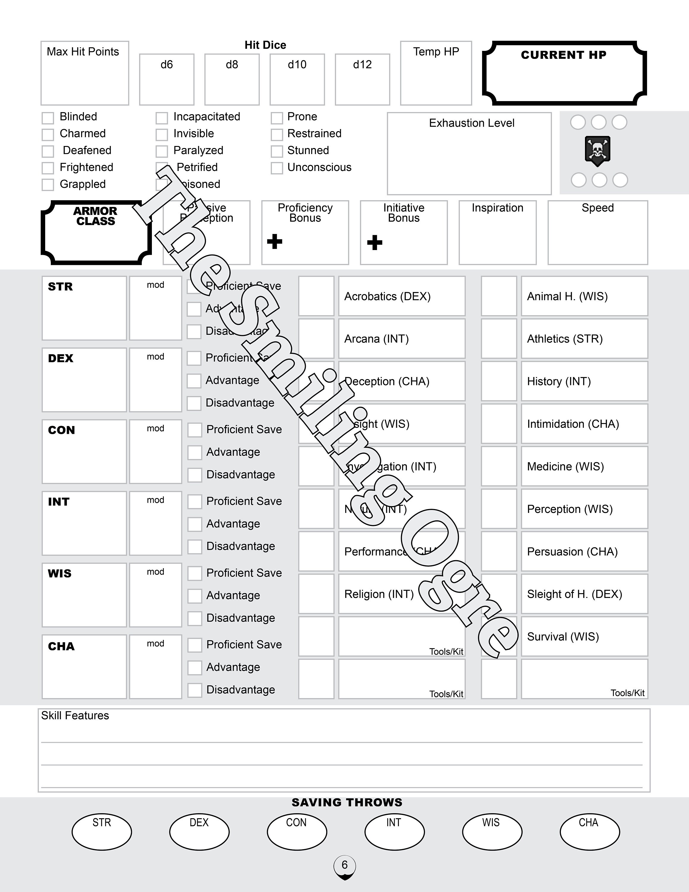 Fighter's Class-specific Character Record PDF, Digital Download ...
