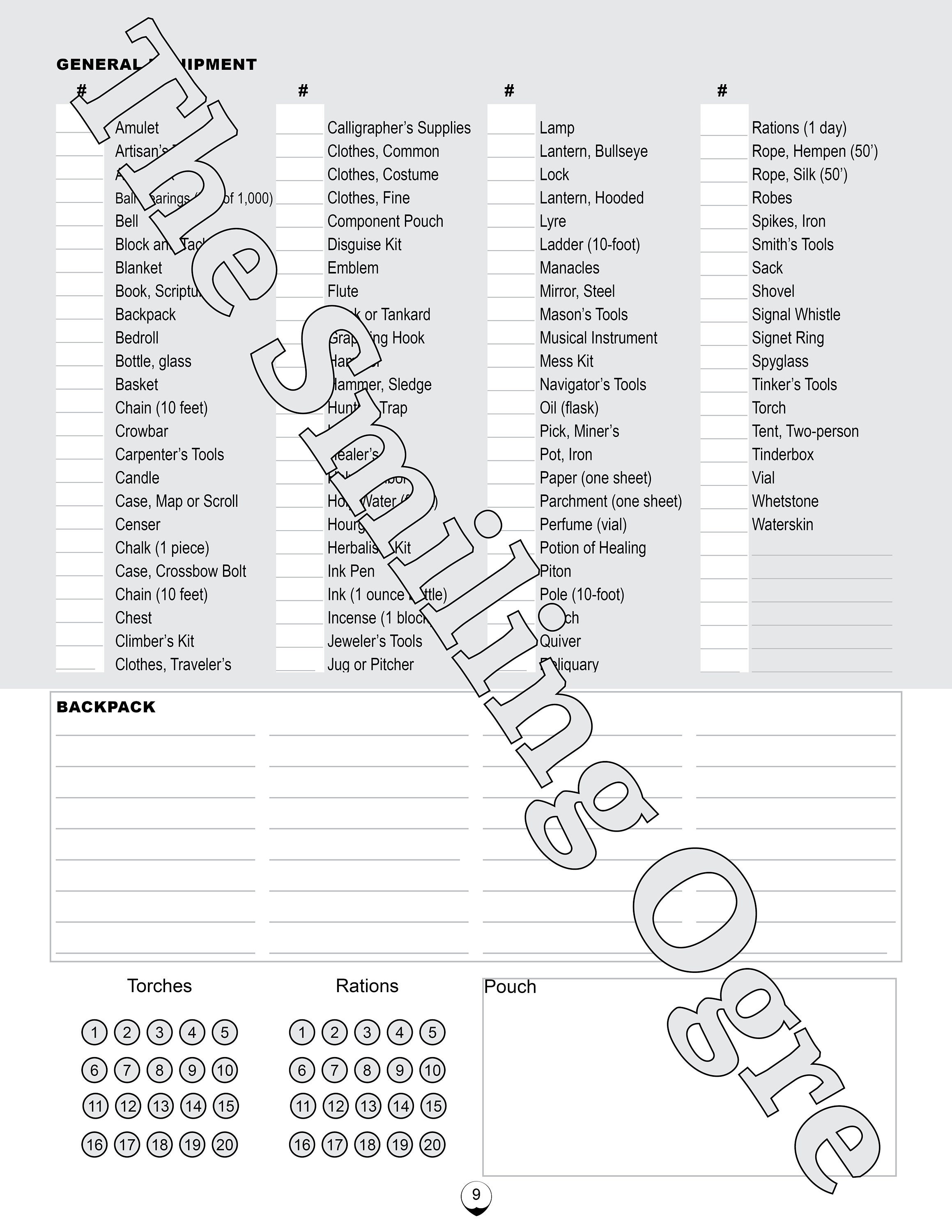Barbarian Class-specific Character Reference Sheet (PDF, Fully ...