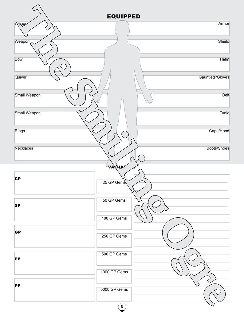 Barbarian Class-specific Character Reference Sheet (PDF, Fully ...