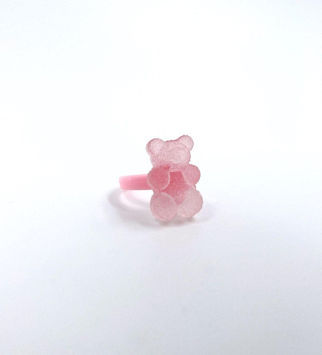 Kawaii Baby Pink Teddy Bear Candy Ring With Adjustable Ring - Etsy