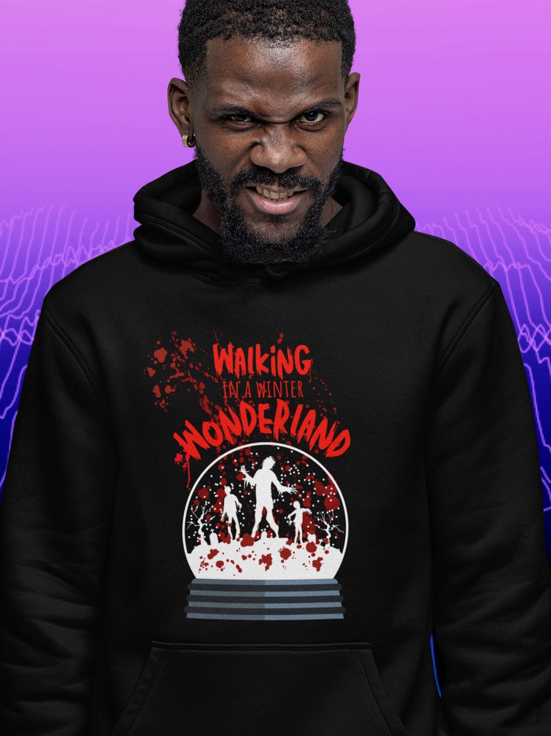 Evil Winter Wonderland Hoodie, Zombie Snowglobe and Blood Sweater - Etsy