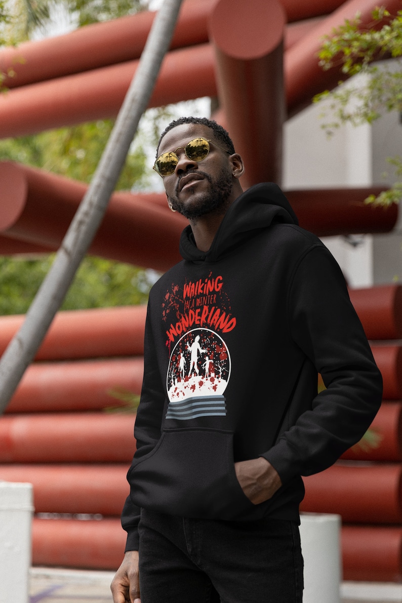 Evil Winter Wonderland Hoodie, Zombie Snowglobe and Blood Sweater - Etsy