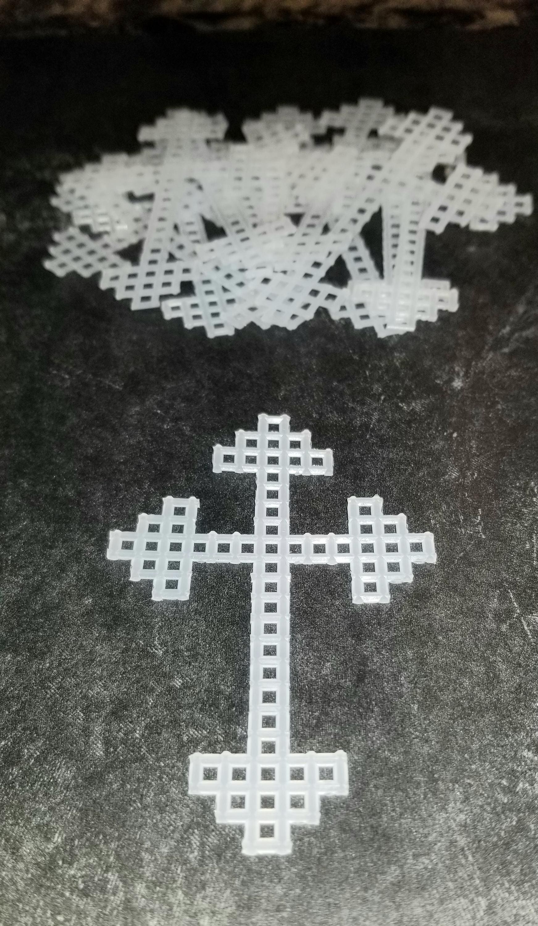50 Ribbon Cross Plastic Canvas Precut Shapes. Needlepoint Craft - Etsy