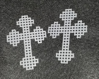 Precut Plastic Canvas Cross Cutout, Precut Cross Shape Plastic Canvas ...