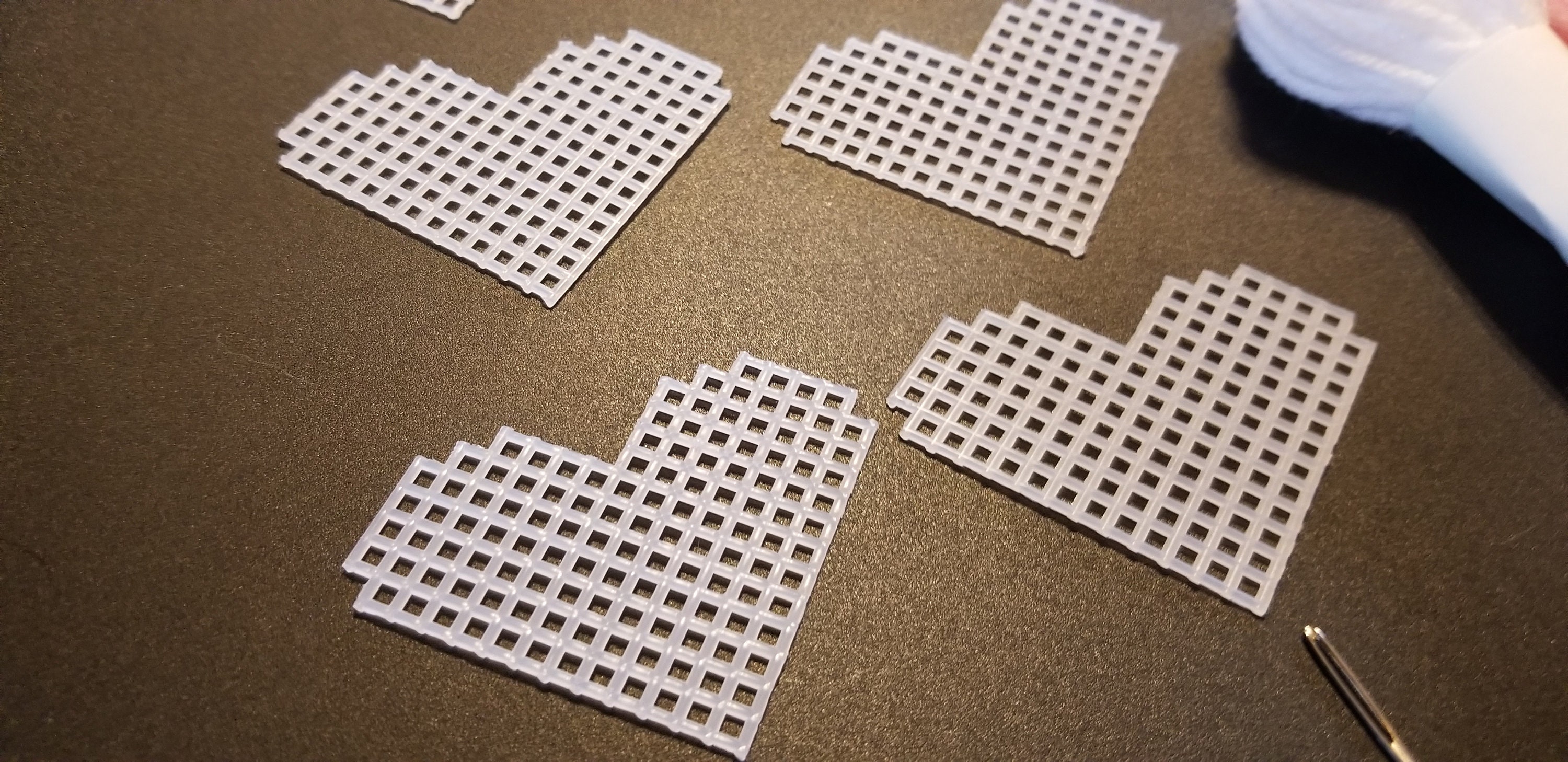 Heart Shapes Plastic Canvas Kit, Includes Yarn, Precut Shapes, and ...