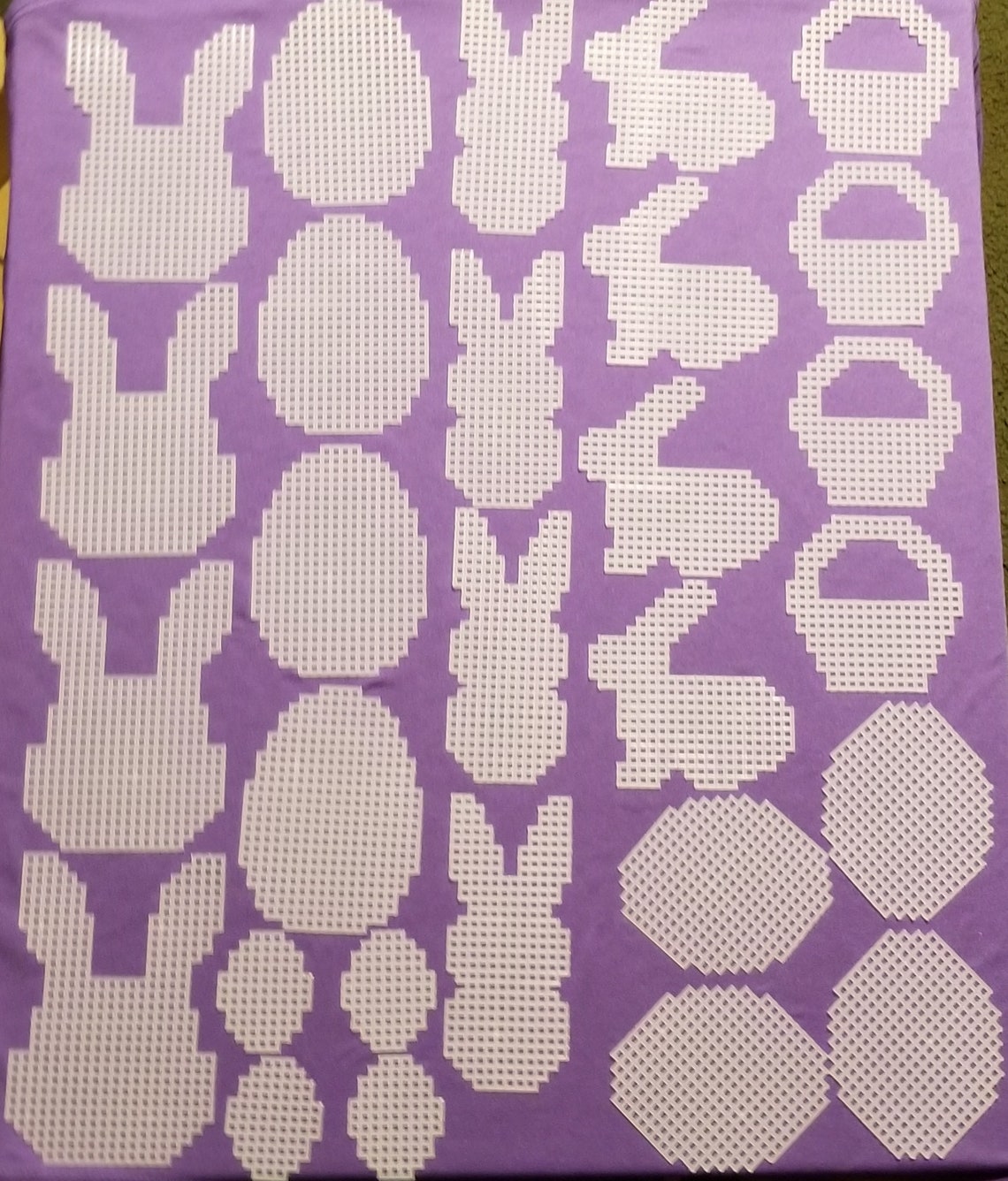 28 Piece Easter Plastic Canvas Precut Shapes Easter/spring Baskets, 3 ...