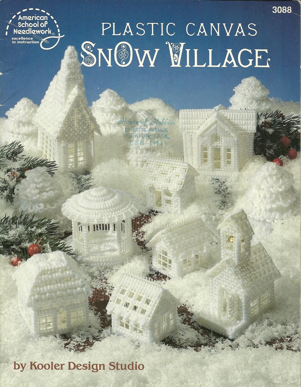 Snow Village Booklet in Plastic Canvas. Digital Download. Patterns for ...