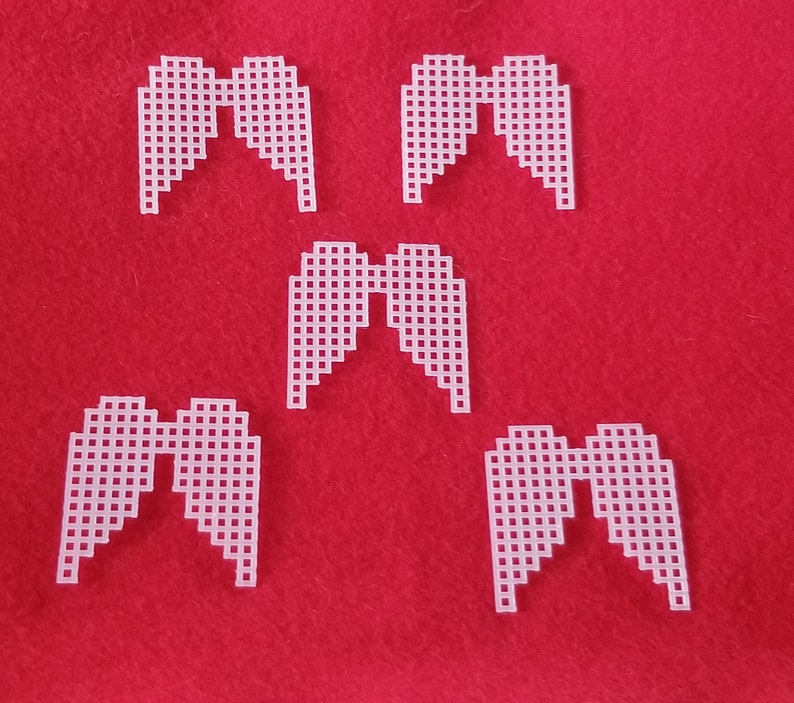 Small Angel Wings, Set of 5 Precut Plastic Canvas Shapes. Needlepoint ...