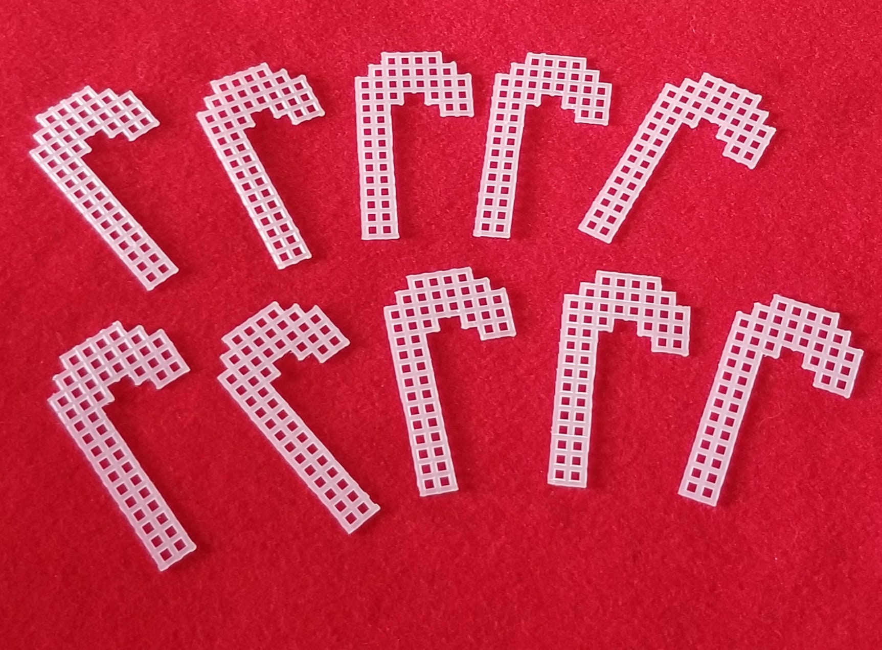 10 Mini Plastic Canvas Candy Canes Precut Shapes, Needlepoint Craft - Etsy