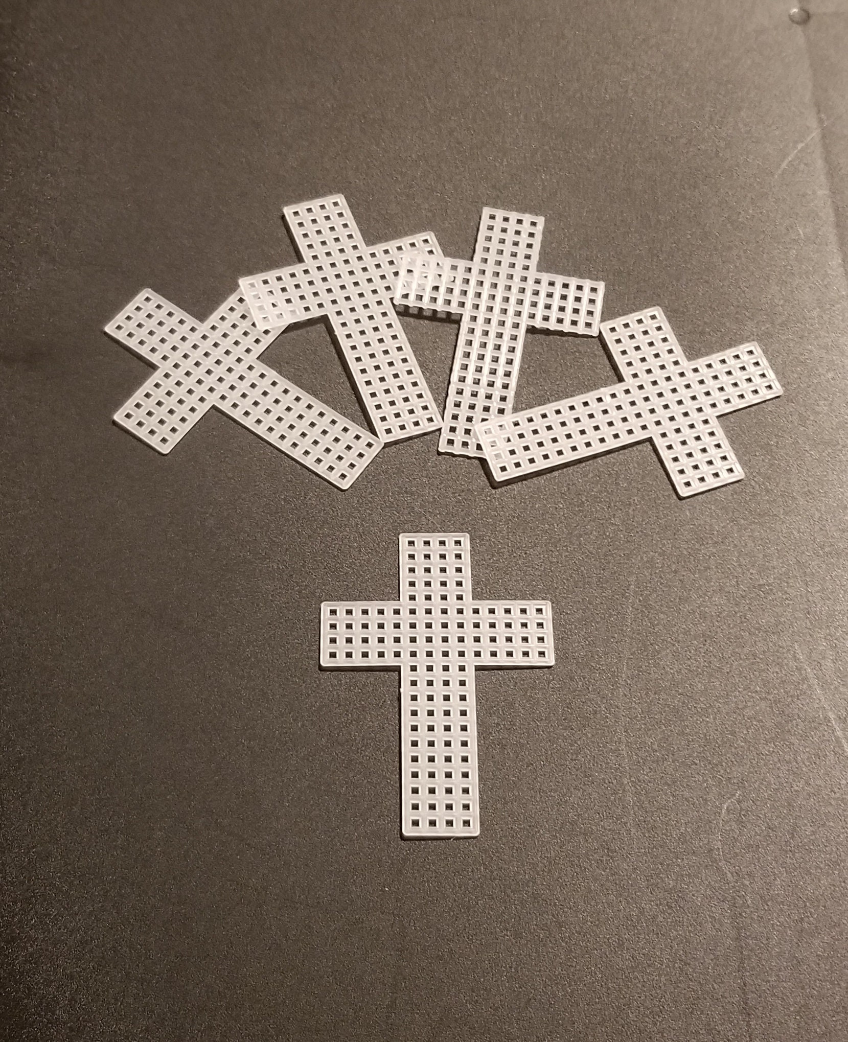 5 Precut Cross Plastic Canvas Shapes. Needlepoint Craft. - Etsy