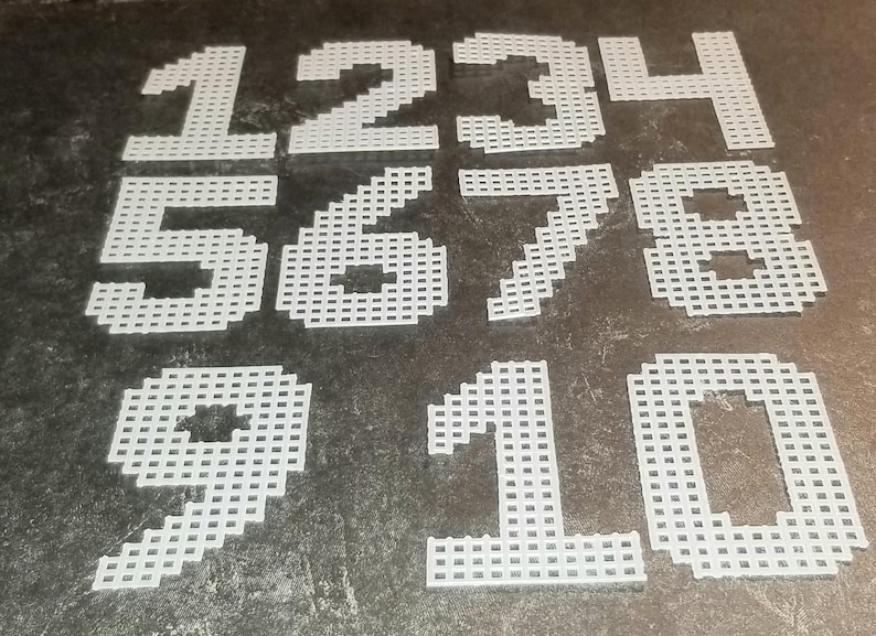 Numbers 1-10 Precut Plastic Canvas Shapes. Needlepoint Craft - Etsy