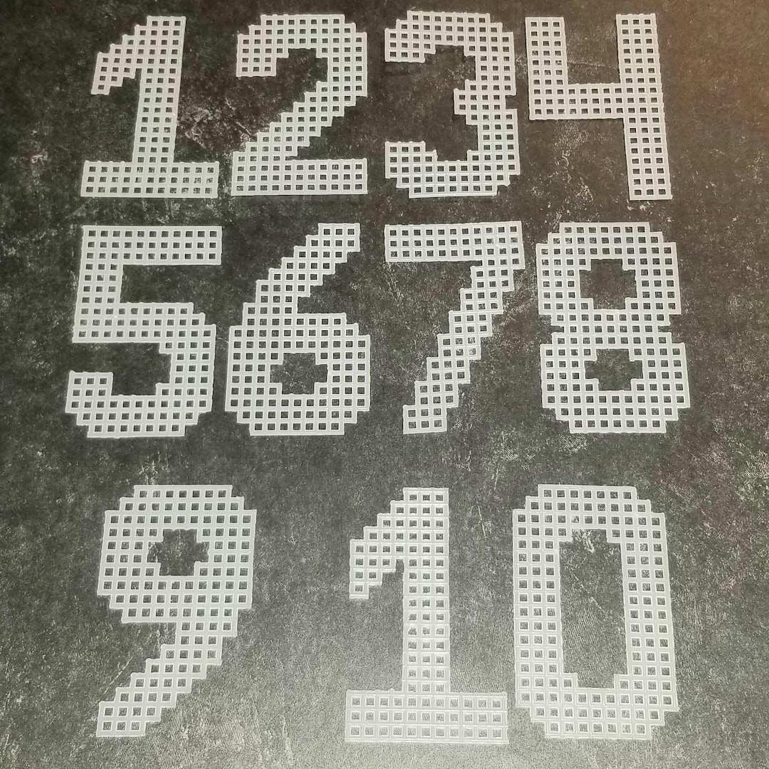 Numbers 1-10 Precut Plastic Canvas Shapes. Needlepoint Craft - Etsy