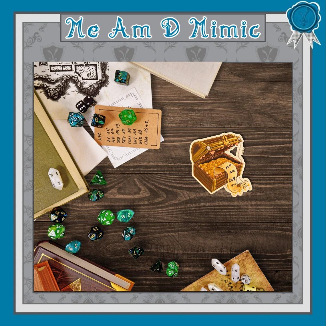 Me Am DM Mimic Sticker Dungeon and Dragon Gift for Friend Fantasy Gift ...