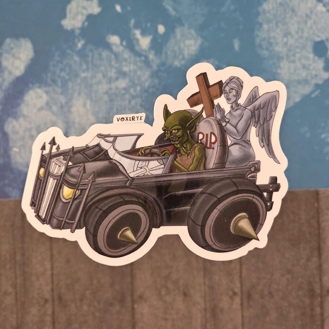 Goblin Hot Rod Sticker Car Guy Gift Idea for Classic Car Fantasy Car ...