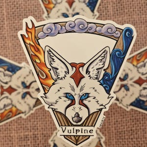 Vulpine Race Sticker Dungeon and Dragon Gift for Friend Fantasy Gift for Role Player Gift for ...