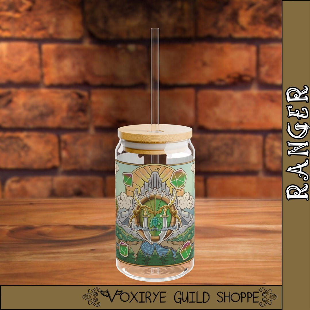Ranger DND 5E Outdoor Themed Sipper Glass, Fun Cup for Gaming Gear ...